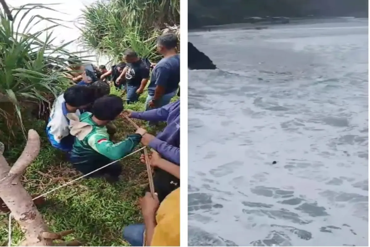 Wisatawan Diterjang Ombak Besar di Puncak Guha Garut – Radar Garut